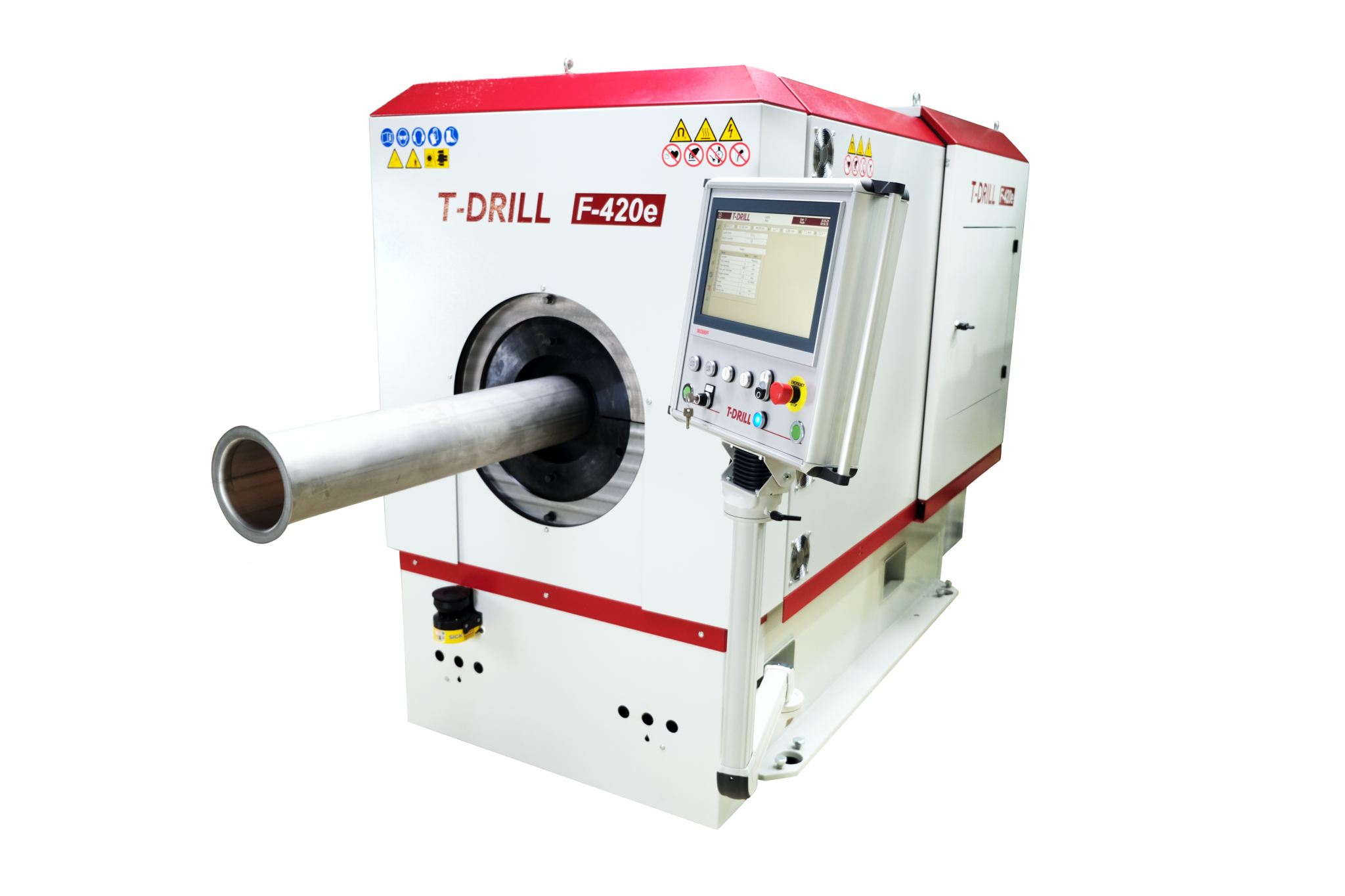 New advanced flanging machine F-420e - T-Drill Oy